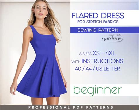 Flared Dress Pattern Fit And Flare Dress Pattern Sewing Tutorial Mini