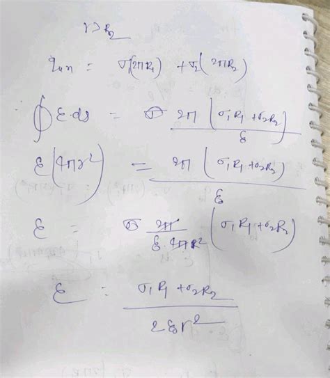 Two Infinitely Long Cylinder Shells Of Radius R And R Are Charged With Constant Surface Charge