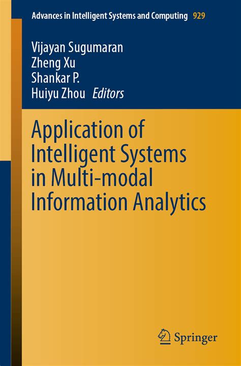 Application Of Intelligent Systems In Multi Modal Information Analytics Ebook By Epub