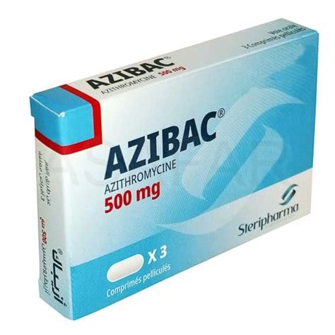 Azibac 500 Mg 3 Cp Pellic Fiche Médicament