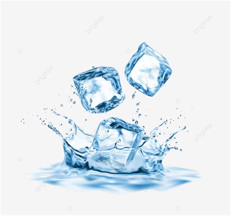 현실적인 얼음 조각과 코로나 물 튀김 광장 차가운 칵테일 Png 일러스트 및 벡터 에 대한 무료 다운로드 Pngtree