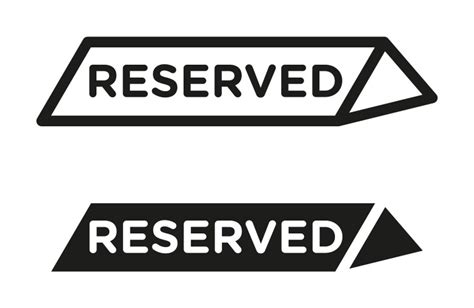 Reserved Icon Set Private Dinner Eatery Reserve Vector Image