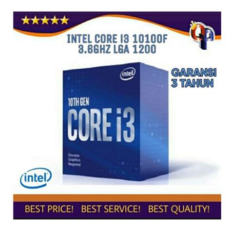 Promo Cessor Intel Core I3 10100f 36 Ghz Box Socket 1200 Bundling