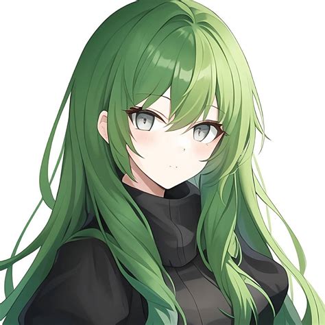 Girl With Green Hair By Krzychumen On Deviantart