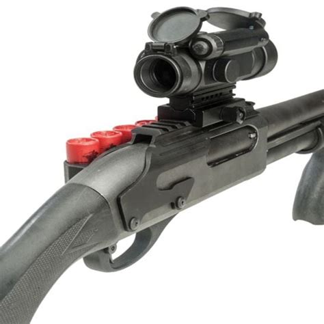 Tacstar Rail Mount W Sidesaddle For 12 Gauge Remington 870 Shotgun