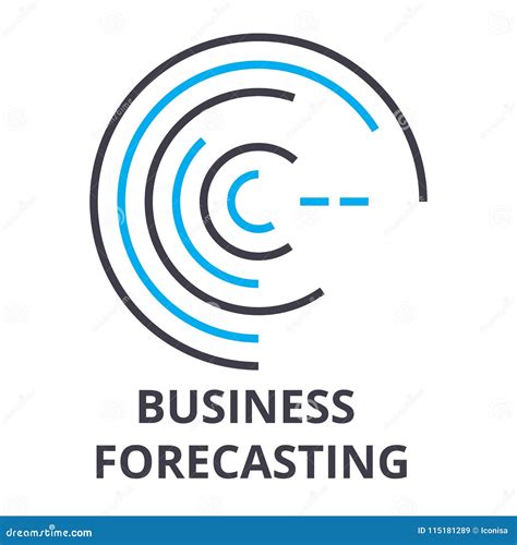 Business Forecasting Thin Line Icon Sign Symbol Illustation Linear Concept Vector Stock
