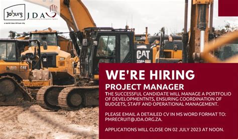 johannesburg development agency on linkedin hiring building projectmanagers