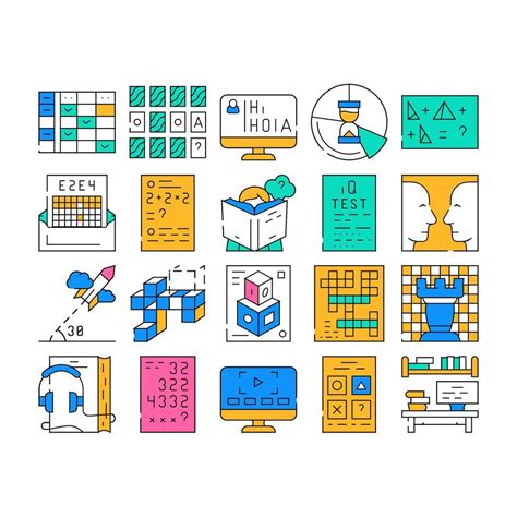 Yo Estudiar Lecciones Colección íconos Conjunto 49816935 Vector En Vecteezy