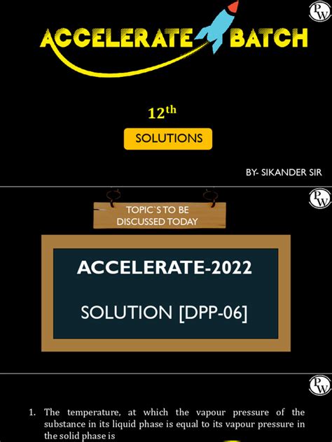 Solution Dpp 06 Solution Notes Pdf Quantity Chemistry