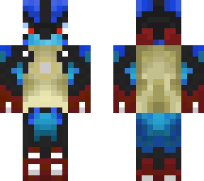 Mega Lucario Minecraft Skin
