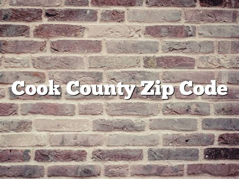 Cook County Zip Code October 2025