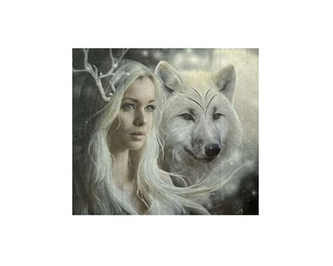 Siuvinėjimo Paveikslas Su Siūlais 40x50cm Vilkas Ir Moteris Darault