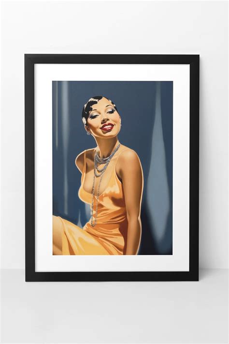 Josephine Baker Original Wall Art Print 1920s Black Flapper Movie