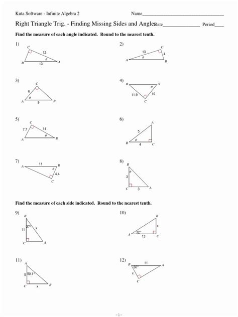 Isosceles Triangles Worksheet