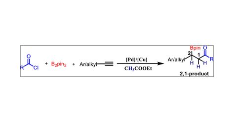 Multicomponent Reaction Pdcu Catalyzed Coupling And Boration Of Acyl Chlorides And Alkynes To