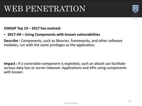 Owasp Top 10 Vulnerabilities By Cyberops Infosec Ppt