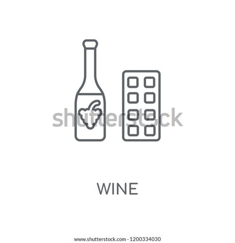 Wine Linear Icon Wine Concept Stroke Stock Vector Royalty Free 1200334030 Shutterstock