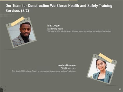 Construction Workforce Health And Safety Training Proposal Powerpoint