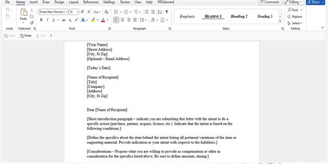 Free Microsoft Word Business Letter Template