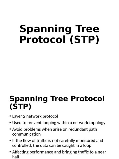 Spanning Tree Protocol Pdf Network Switch Physical Layer Protocols