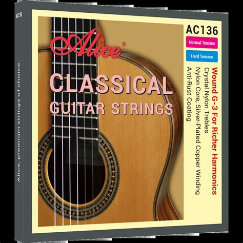 Ac136 N Normal Tension Clear Nylon Classical Guitar Strings