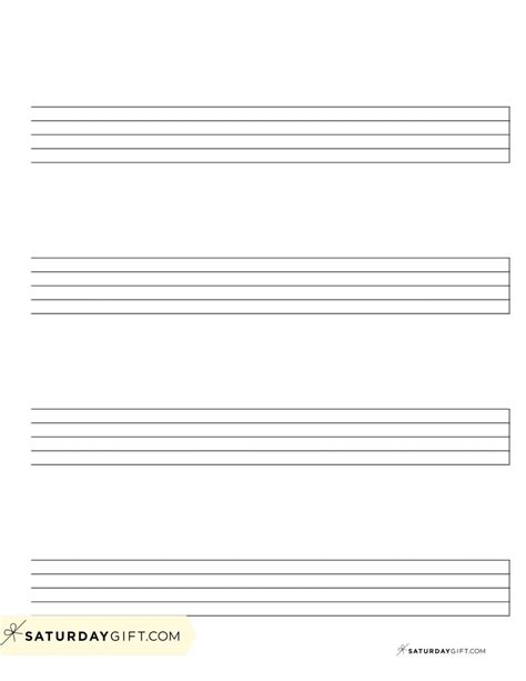 Blank Sheet Music 100 Free Printable Staff Paper Templates