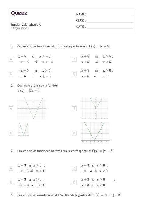 50 Valor Absoluto Hojas De Trabajo En Quizizz Gratis E Imprimible