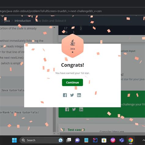 Anjali Chouthani On Linkedin Hackerrank Javaprogramming Codenewbie