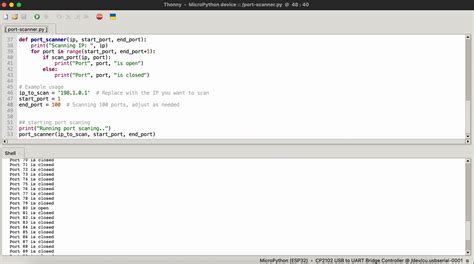 Port Scanning Using Esp32 And Micropython Khalsalabs