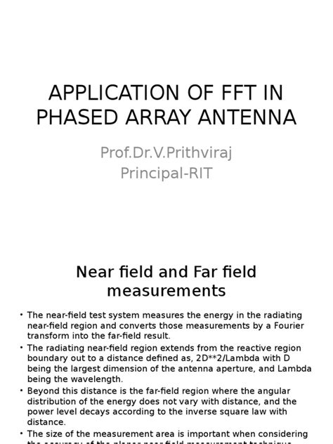 Application Of Fft In Phased Array Antenna Pdf Antenna Radio Atomic