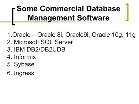 Database Lecture 1ppt Databases Computer Software And Applications