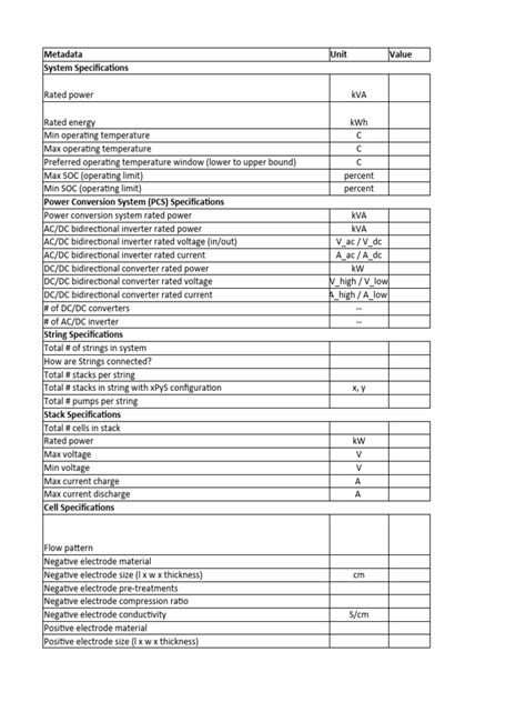Flow System Data Requirements Tables Pdf Alternating Current Power Inverter