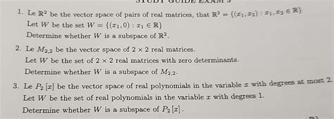 solved 1 le r2 be the vector space of pairs of real