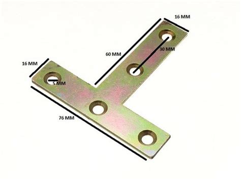 Plat T Réparation Connecteur Plaque 75mm X 16mm Yzp Paquet 200