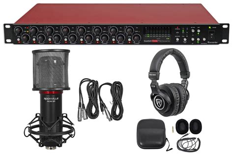 Focusrite Scarlett OctoPre Dynamic Microphone Preamp+Studio Mic+Mount ...