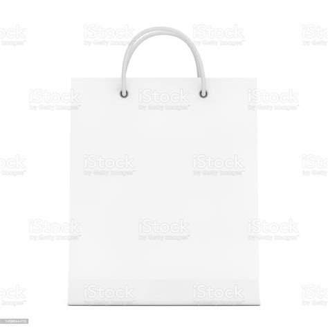 디자인을 위한 여유 공간이 있는 백서 쇼핑백 모형 3d 렌더링 가방에 대한 스톡 사진 및 기타 이미지 가방 고객 공란 Istock