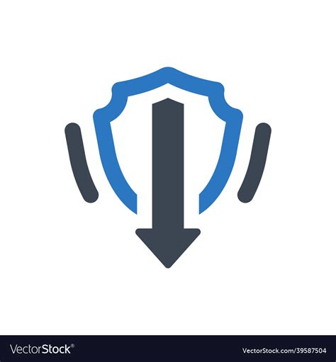 Downgrade Protection Icon Royalty Free Vector Image