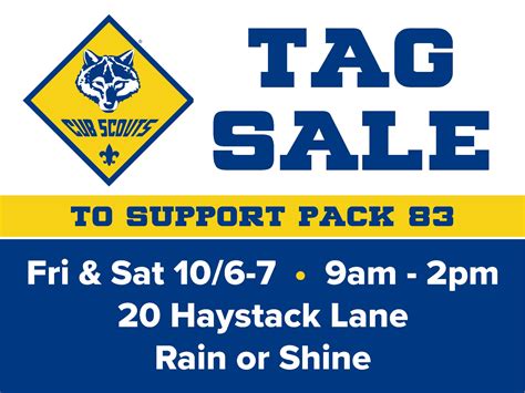 Oct 6 Tag Sale To Support Somers Cub Scout Pack 83 Ellington Ct Patch