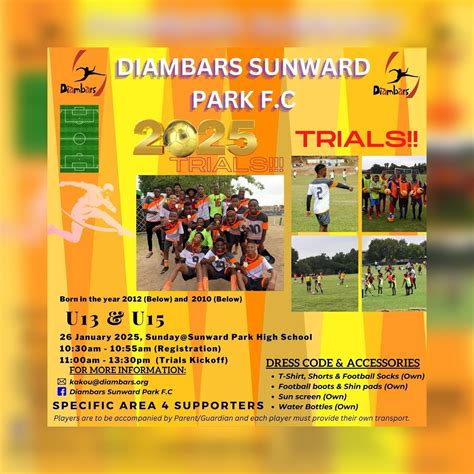 Football Stage 🚨trials Alert 🚨 [gauteng Boksburg] Diambars Sunward
