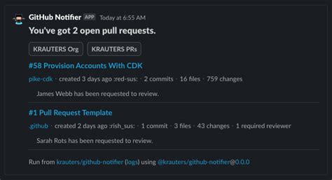 Customizing Slack Notification For Github Pull Requests Stack Overflow