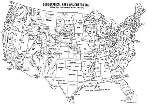 Aviation Weather Forecast Geographical Area Designator Map For Usa R