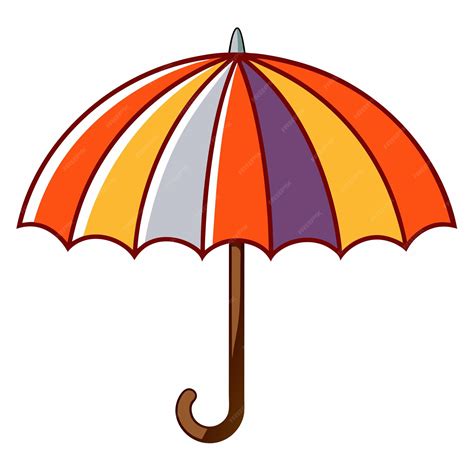 Umbrella Clip Art Vector Design With A White Background Premium Ai