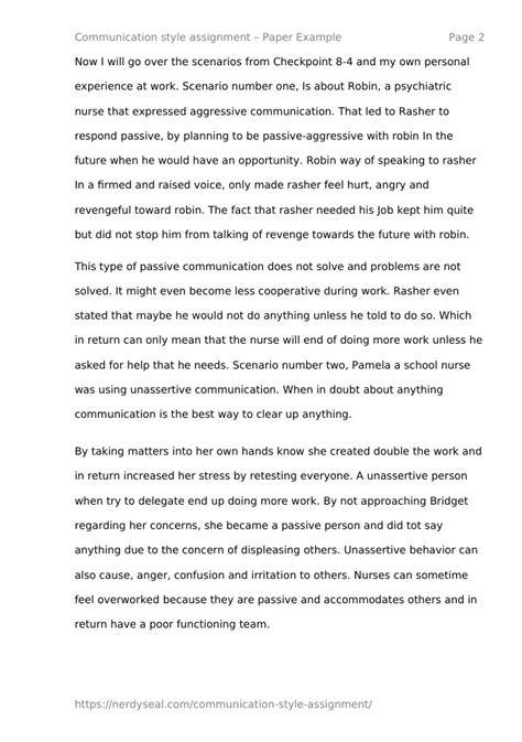 Communication Style Assignment 770 Words Nerdyseal