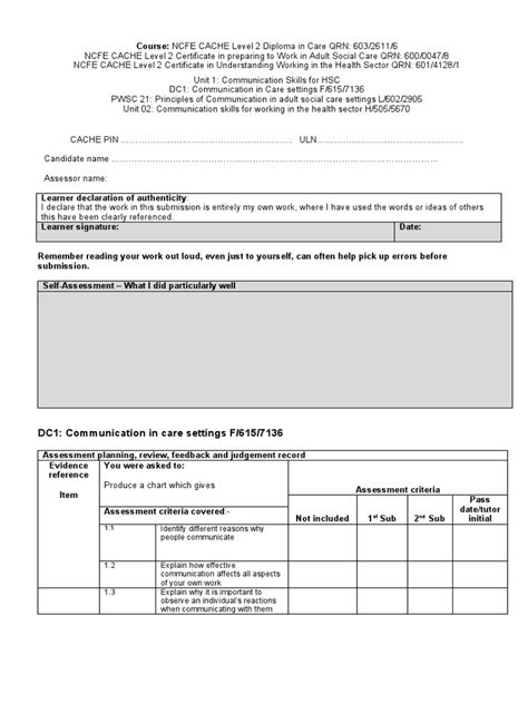 Communication Feedback Sheet Download Free Pdf Communication