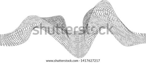 Binary Code Chaos Wave Digital Technology Stock Vector Royalty Free