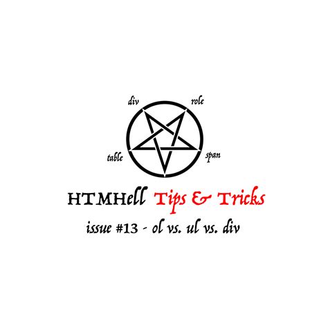 Ol Vs Ul Vs Div Htmhell