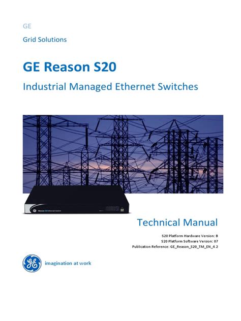Ge Reason S20 Technical Manual An In Depth Guide To Installation