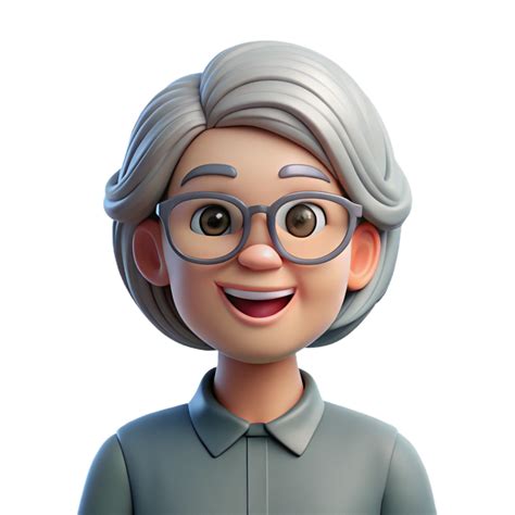 Beautiful Modern Happy Senior Woman Glasses Premium 59614040 Png