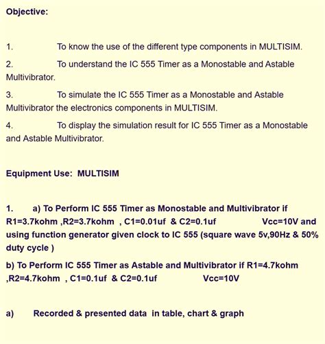 Objective To Know The Use Of The Different Type Components In Multisim 2 To Understand The Ic