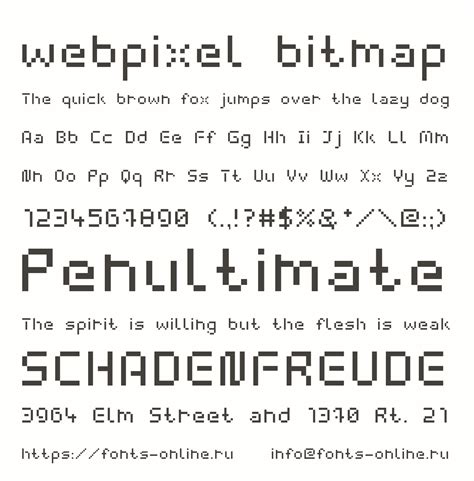 Webpixel Bitmap Font